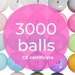 1000 Bulk Ball Pit Bals of Yur Choice Set of Coloured Balls Ball Pit ...
