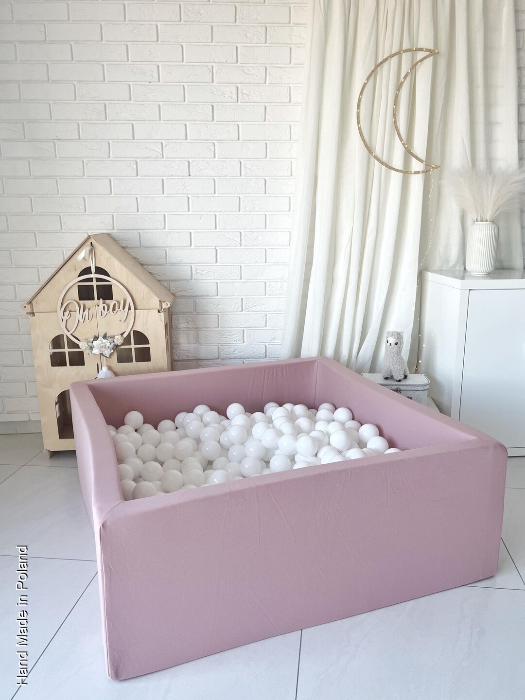 Large Square Ball Pit + 400 Balls Included - Pink, Pit Ball Kids, Pit ...