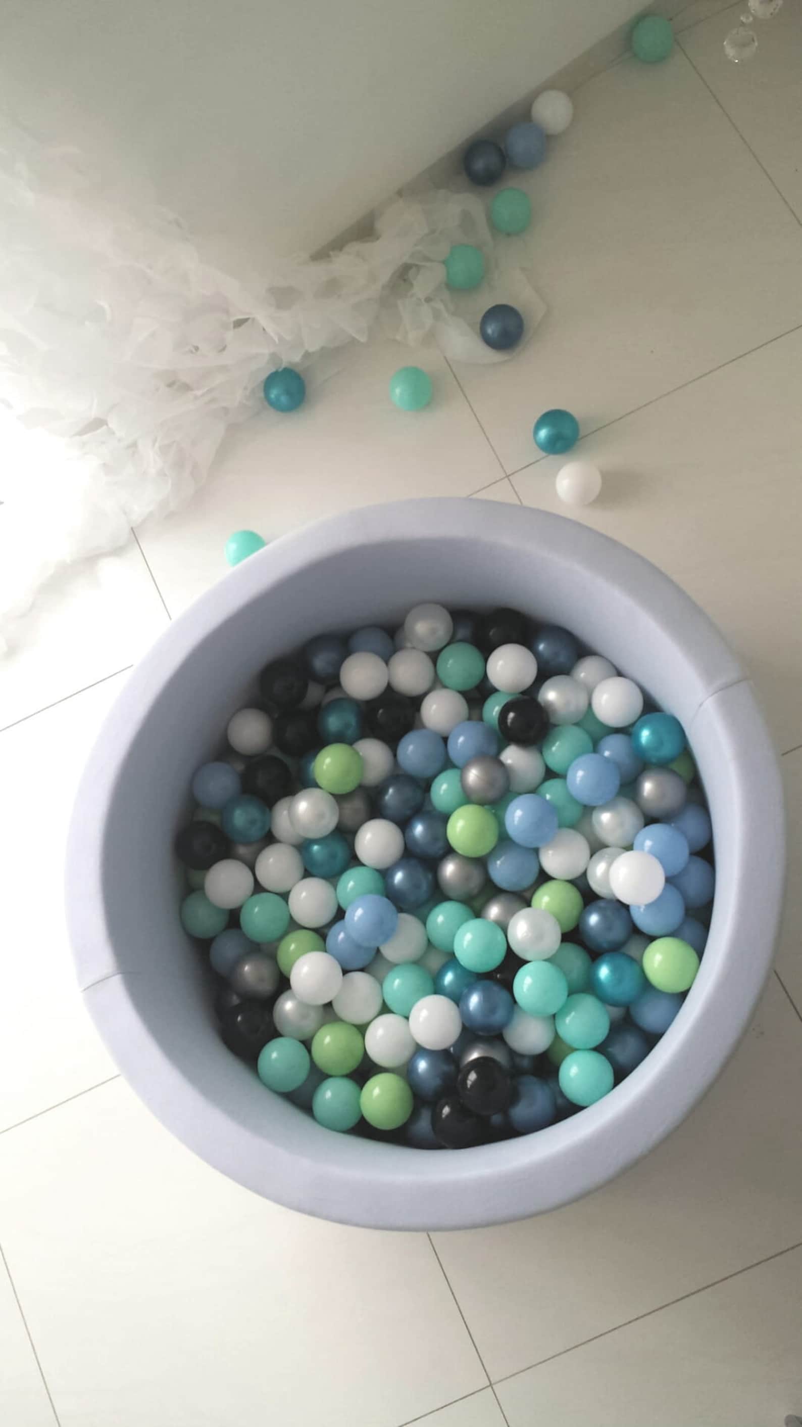 Ball-pit Round Light Grey 90x30cm 200 Balls Baby Foam Round - Etsy