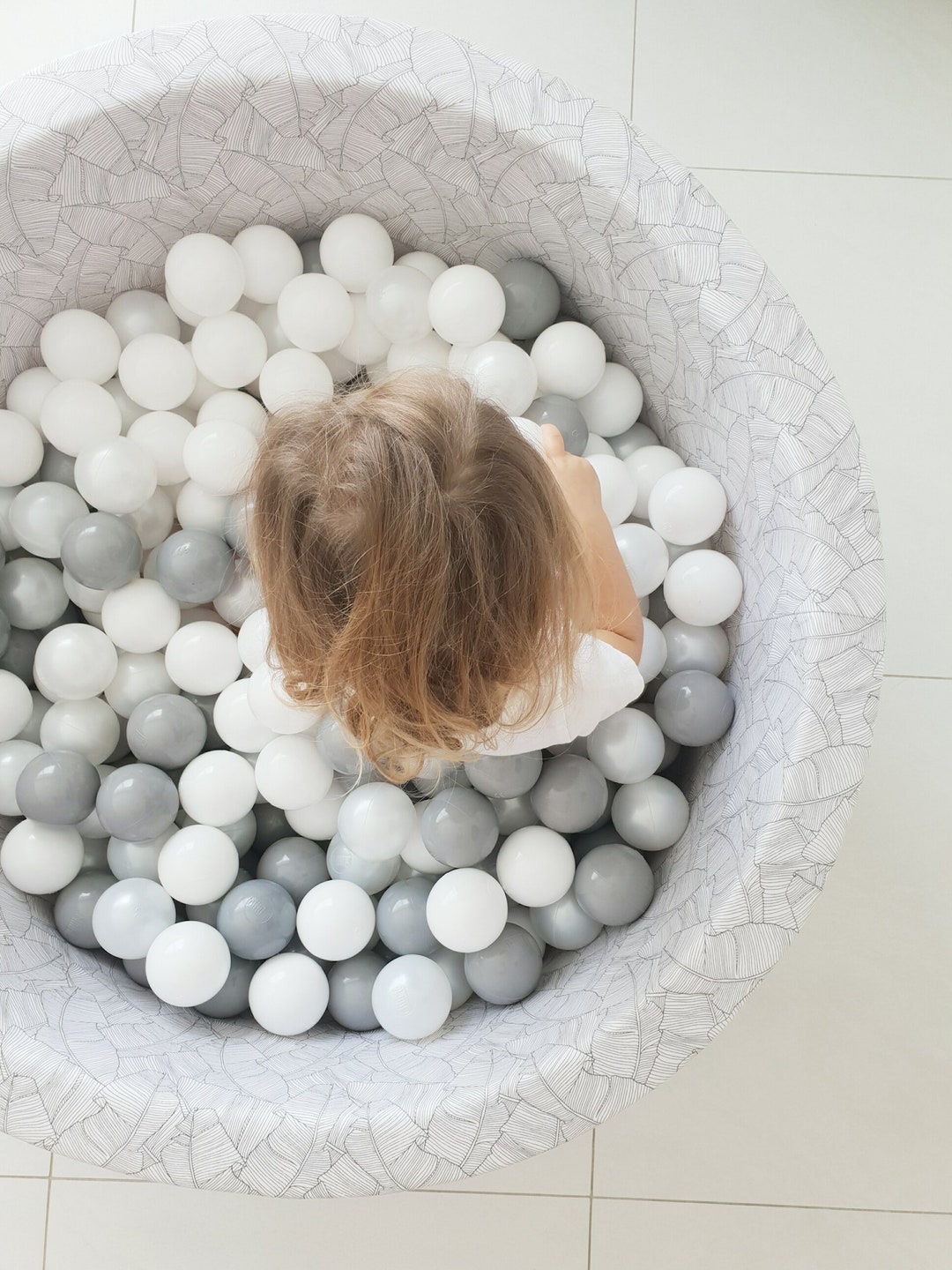 Ball Pit + 200 Balls Included - Banana Leaf Patterned - Etsy