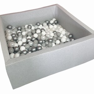 Beige Large Square Ball Pit 400 Balls Included Gray, Pit Ball Kids, Pit ...