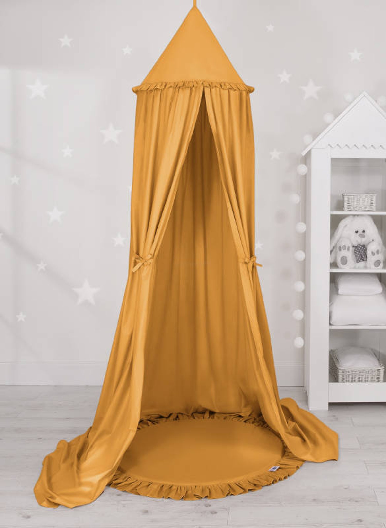 Cotton Canopy Crib Canopy Play, Nursery Canopy, Canopy With Mat , Cozy ...