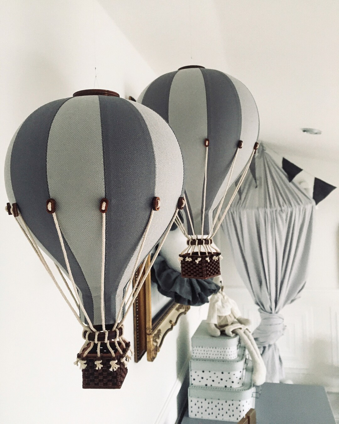 Light Gray-dark Gray Decorative Balloon Hot Air Balloon Fabric Air ...
