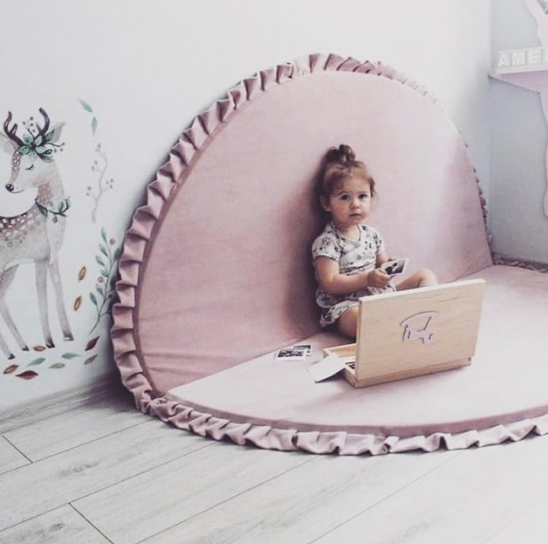 Large Velvet Foldable Play Mat, Padded Play Mat, Play Mat for Children ...