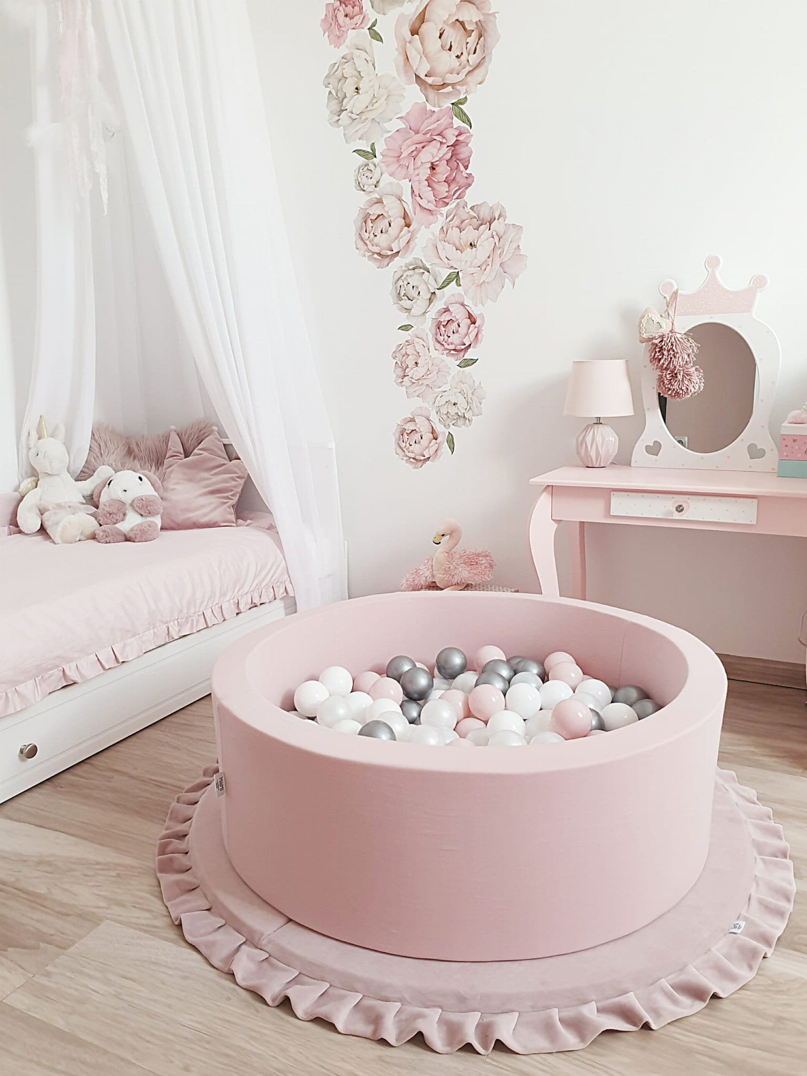 Ball Pit + 200 Balls Included - Pink, Ball Pit Kids, Ball Pit Foam ...