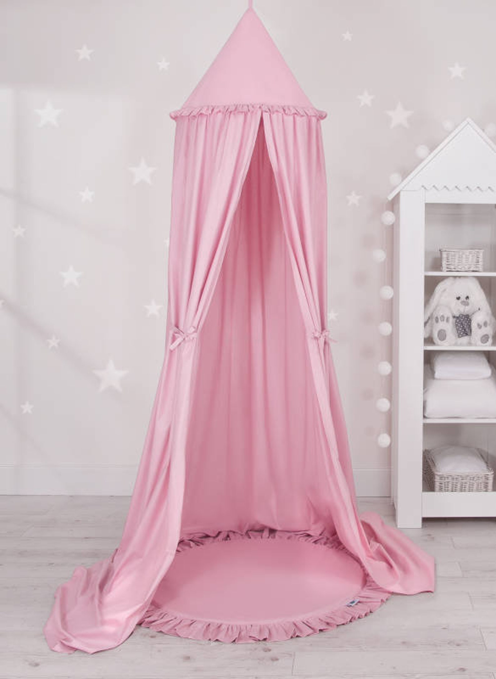 Cotton Canopy Crib Canopy Play, Nursery Canopy, Canopy With Mat ...