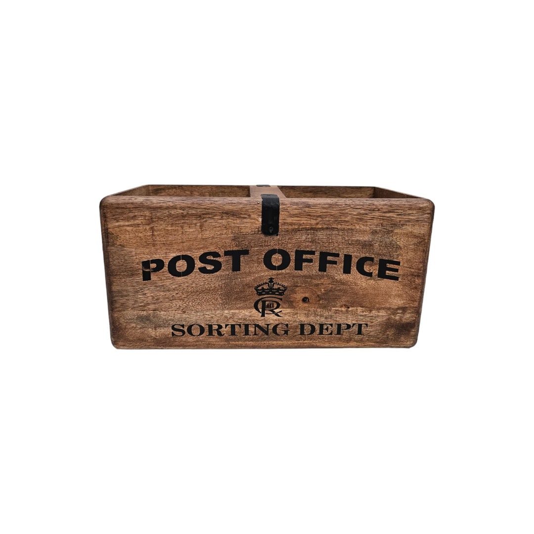 Rustic Wooden Storage Box, Wooden Crate, Indoor Wooden Planter, Post ...