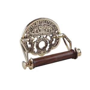Victorian Style Toilet Roll Holder WATERLOO Design Brass With Screws ...