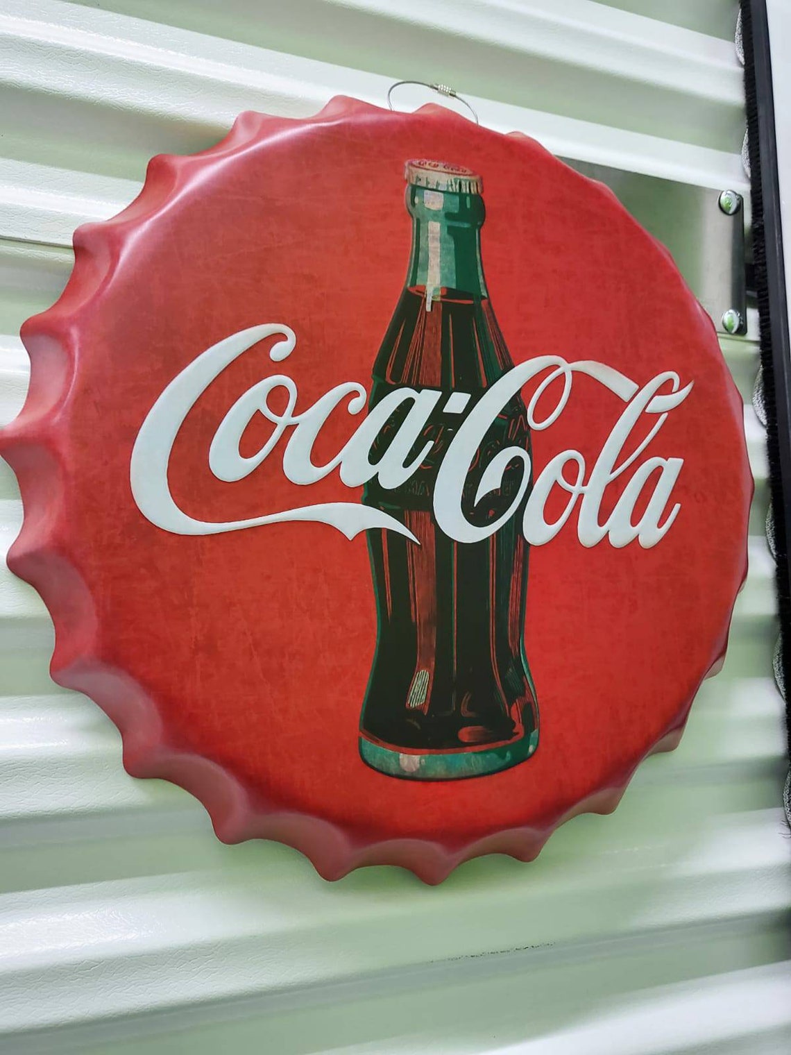 COCA COLA CLASSIC Bar Wall Sign Bottle Top. Retro Vintage | Etsy