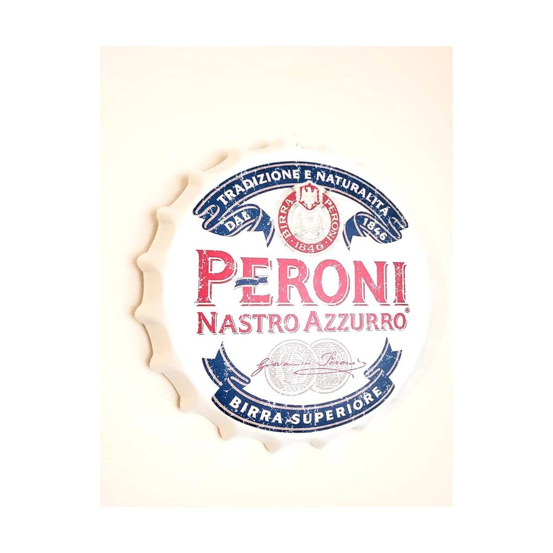 Peroni Beer 30cm Metal Bar Wall Sign Bottle Top Wall Art | Etsy