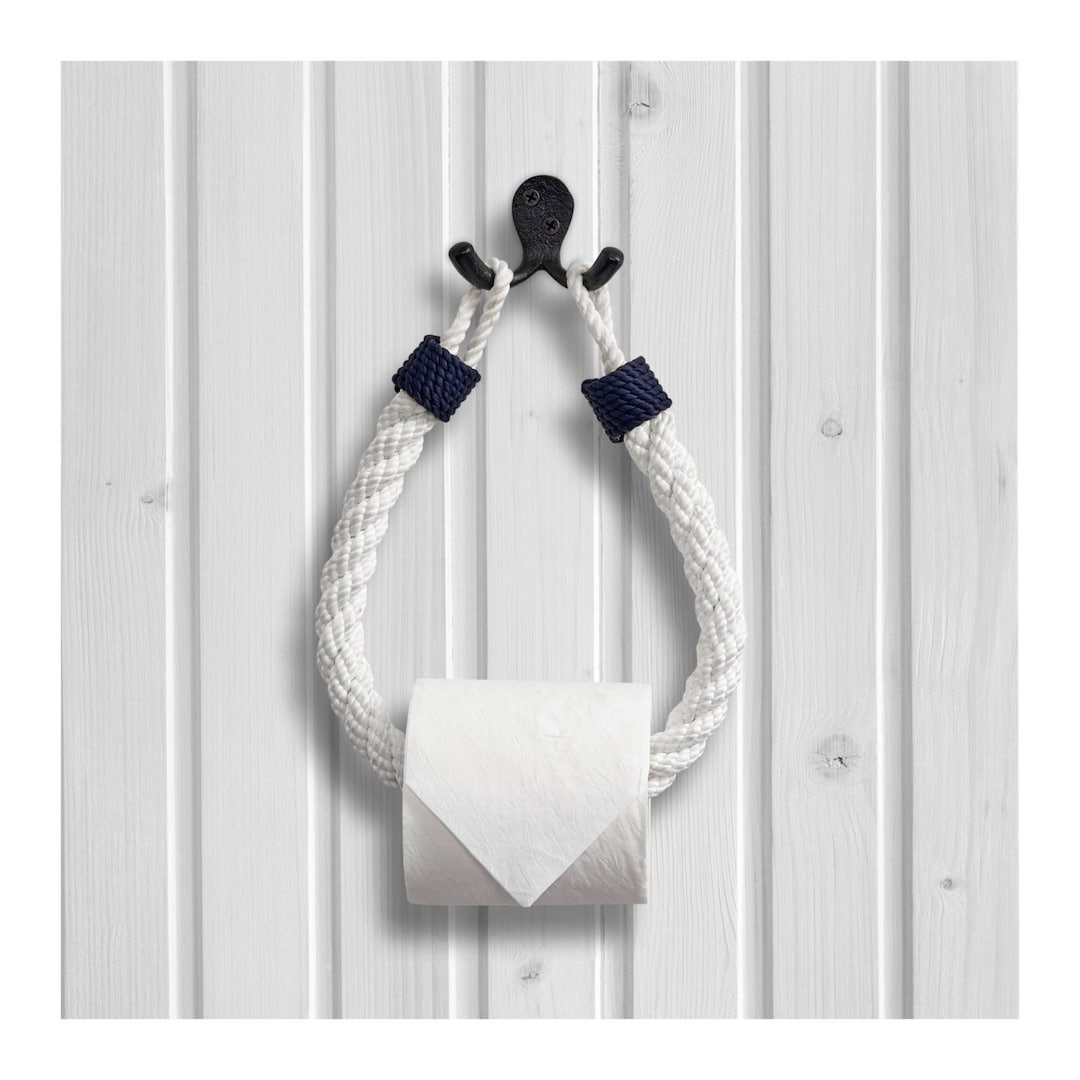 Retro Style Rope Toilet Roll Holder/towel Rail Bohemian - Etsy