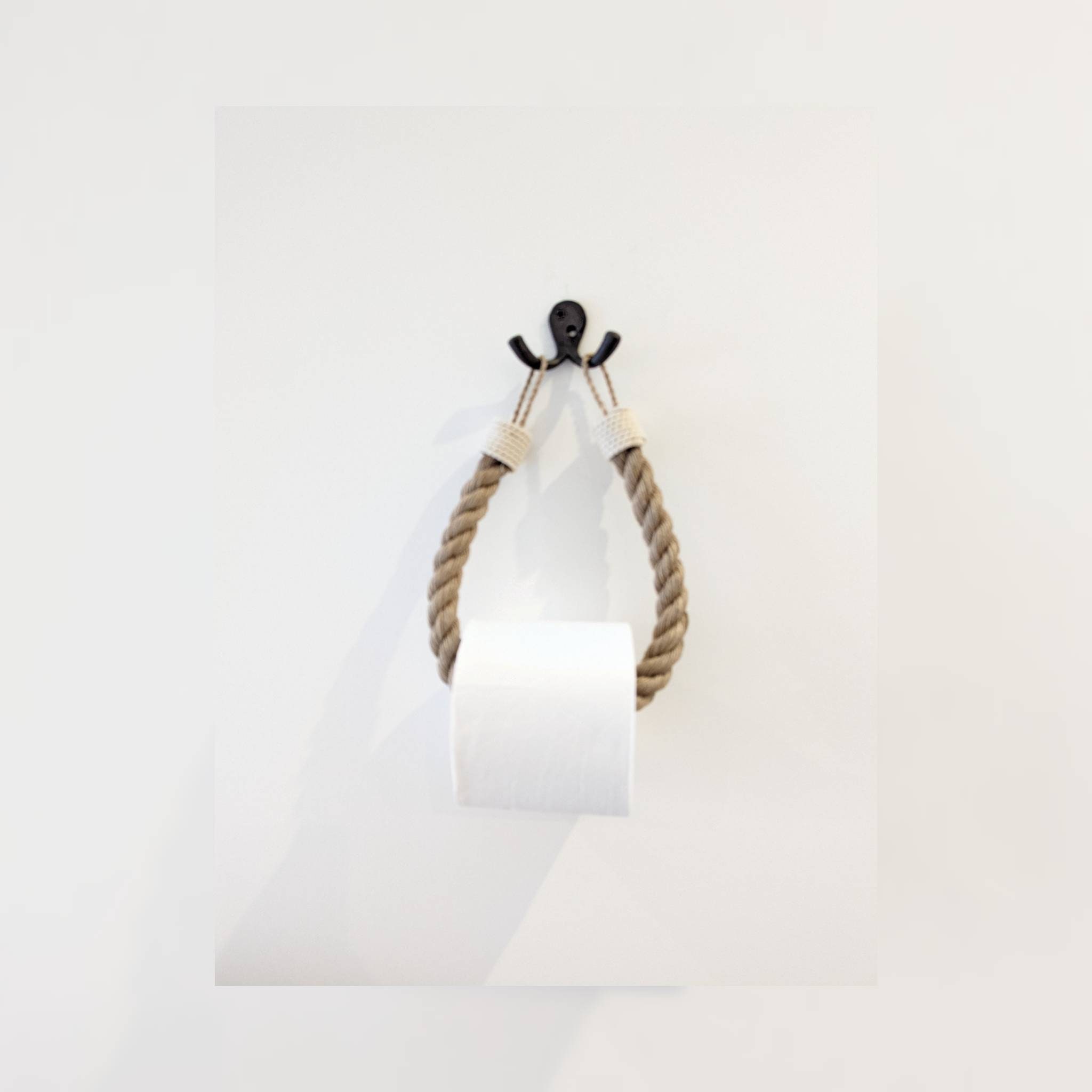 Retro Style Rope Toilet Roll Holder/towel Rail Bohemian - Etsy