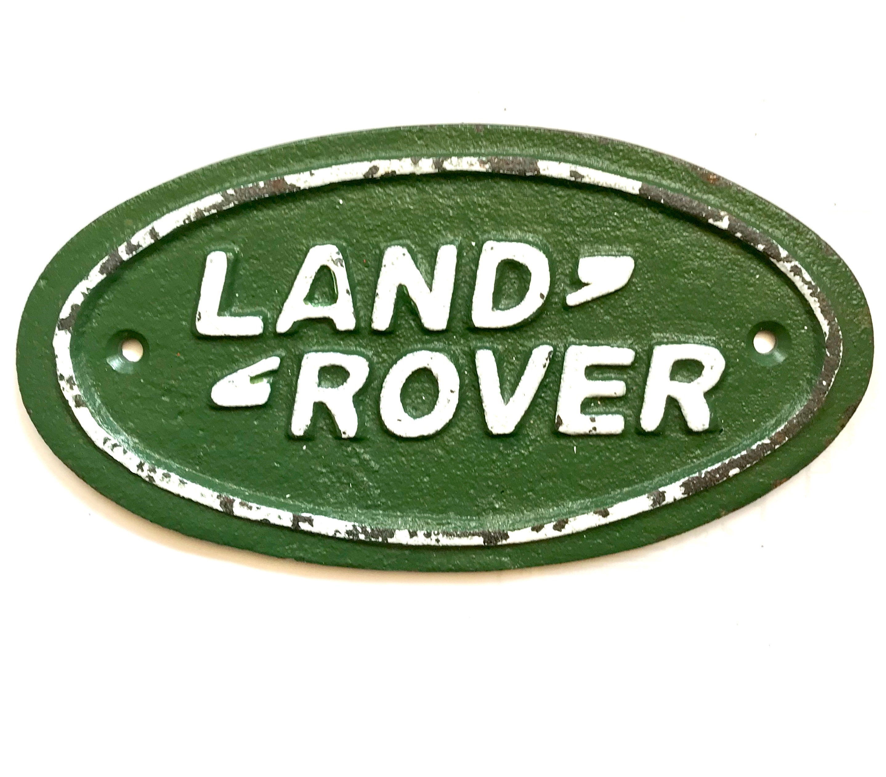 LAND ROVER Wall Sign in Cast Iron. Rustic Finish Green and | Etsy