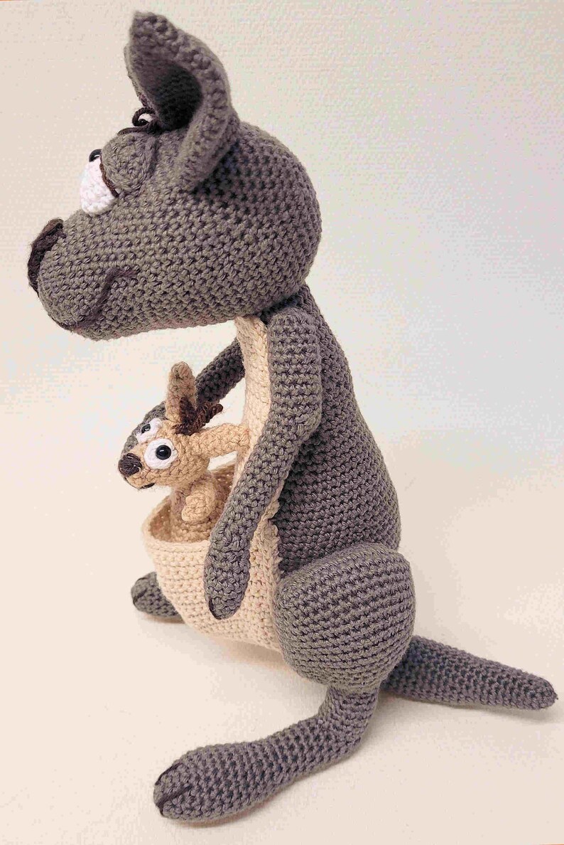 Kanga Roo and Baby Roo the Handmade Crochet Kangaroos Are - Etsy