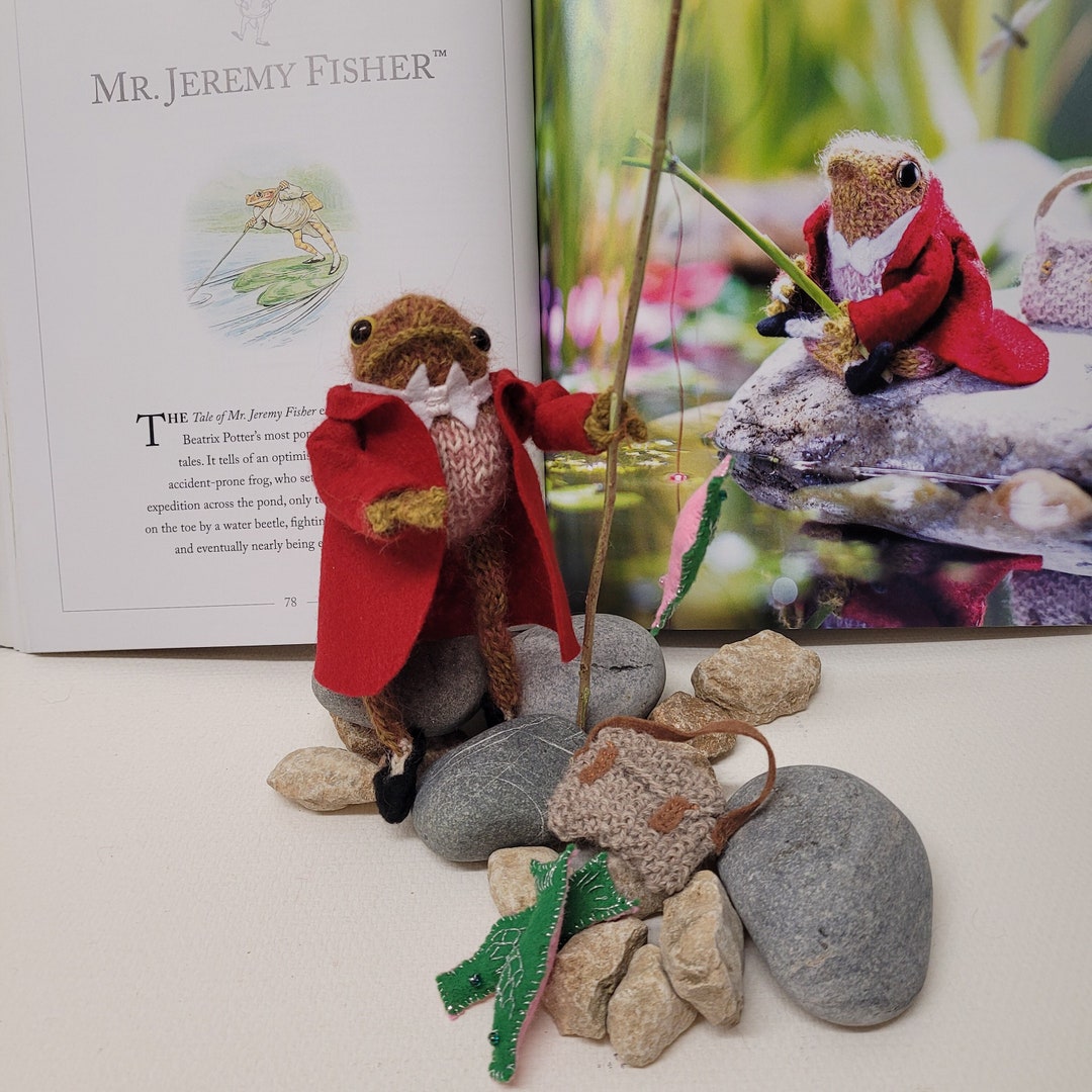 Mr. Jeremy Fisher, From the Tales of Beatrix Potter, Hand-knitted ...