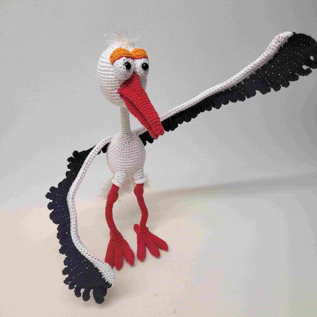 Announce a Birth With Stuart the Stork, Handmade Amigurumi. Ildikko ...