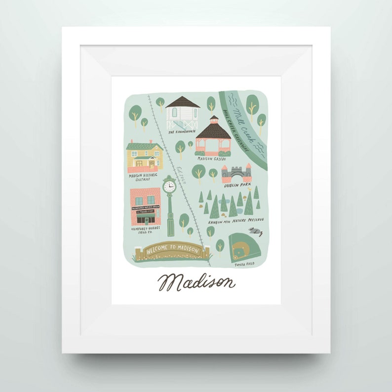 Map of Madison, Alabama Print - Etsy