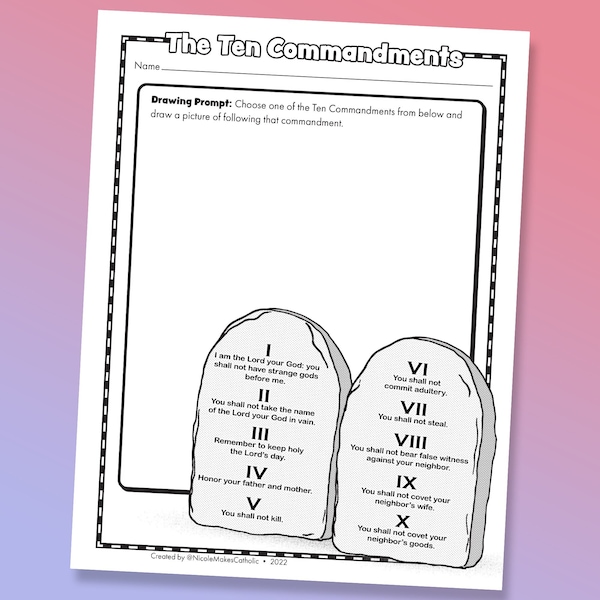 The Ten Commandments - Etsy