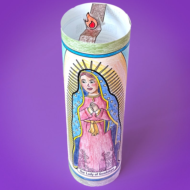 Printable Our Lady of Guadalupe Candle Activity | Digital Download - Etsy
