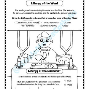 Printable Parts of the Mass Worksheet | Digital Download - Etsy