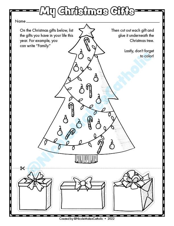 Printable Christmas Gift Worksheet | Digital Download - Etsy
