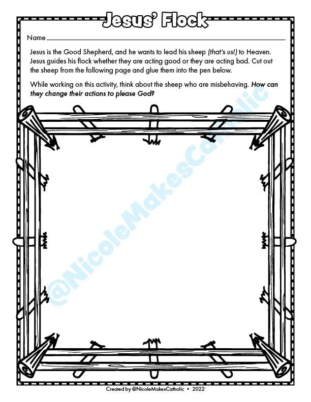 Printable Jesus' Flock Worksheet | Digital Download - Etsy