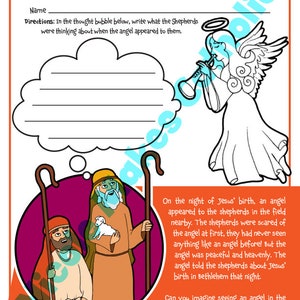 Printable the Shepherds Christmas Advent Children's Worksheet Activity ...