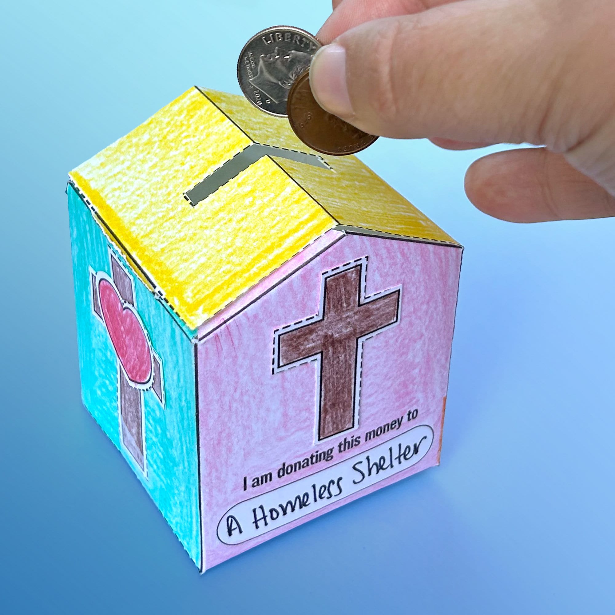 Printable Donation Box Paper Craft Activity | Digital Download - Etsy