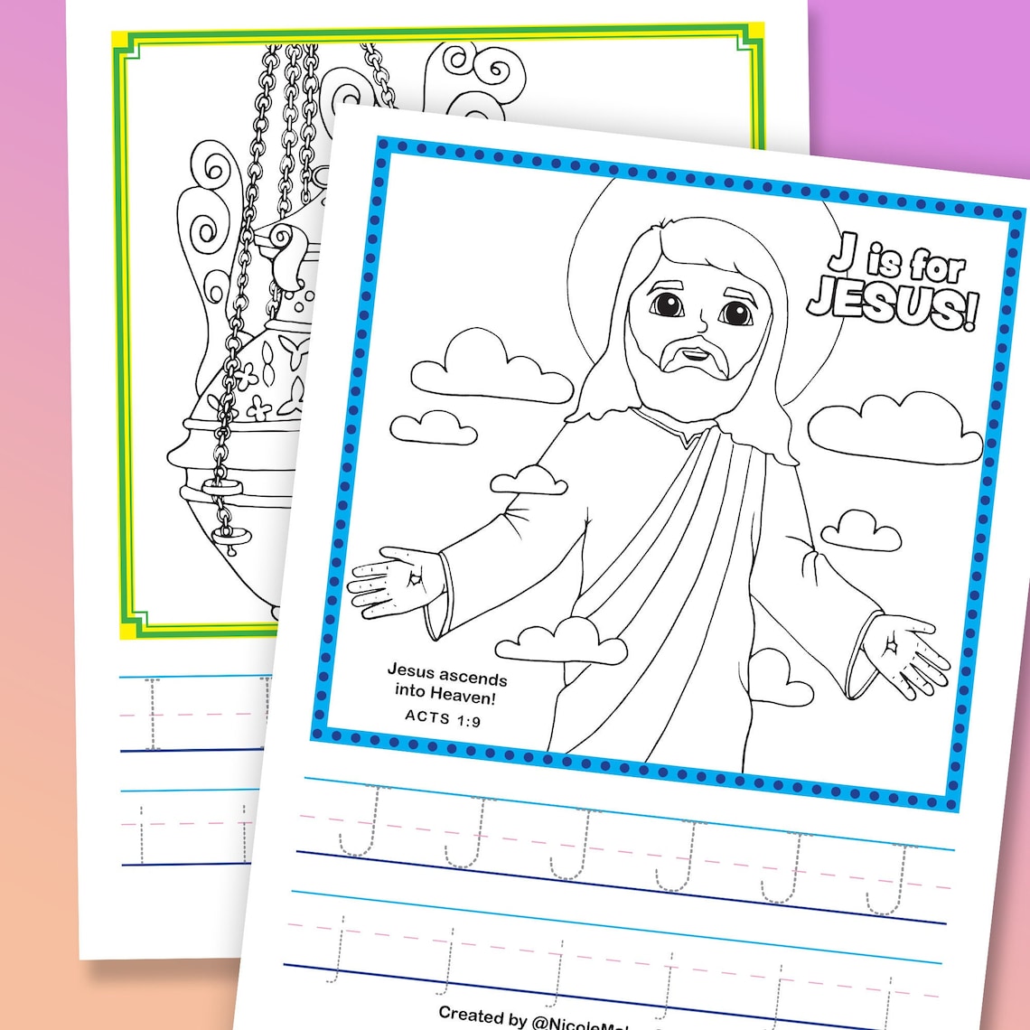 Printable Catholic Alphabet Tracing Booklet | Digital Download - Etsy