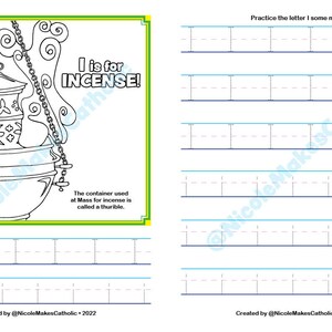 Printable Catholic Alphabet Tracing Booklet | Digital Download - Etsy