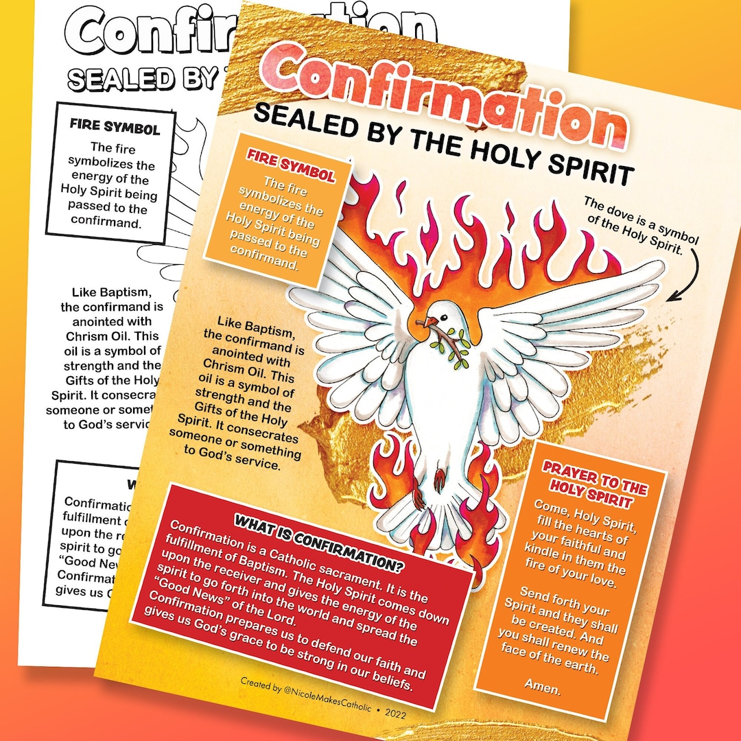 Printable Confirmation Full Color Fact Sheet | Digital Download - Etsy