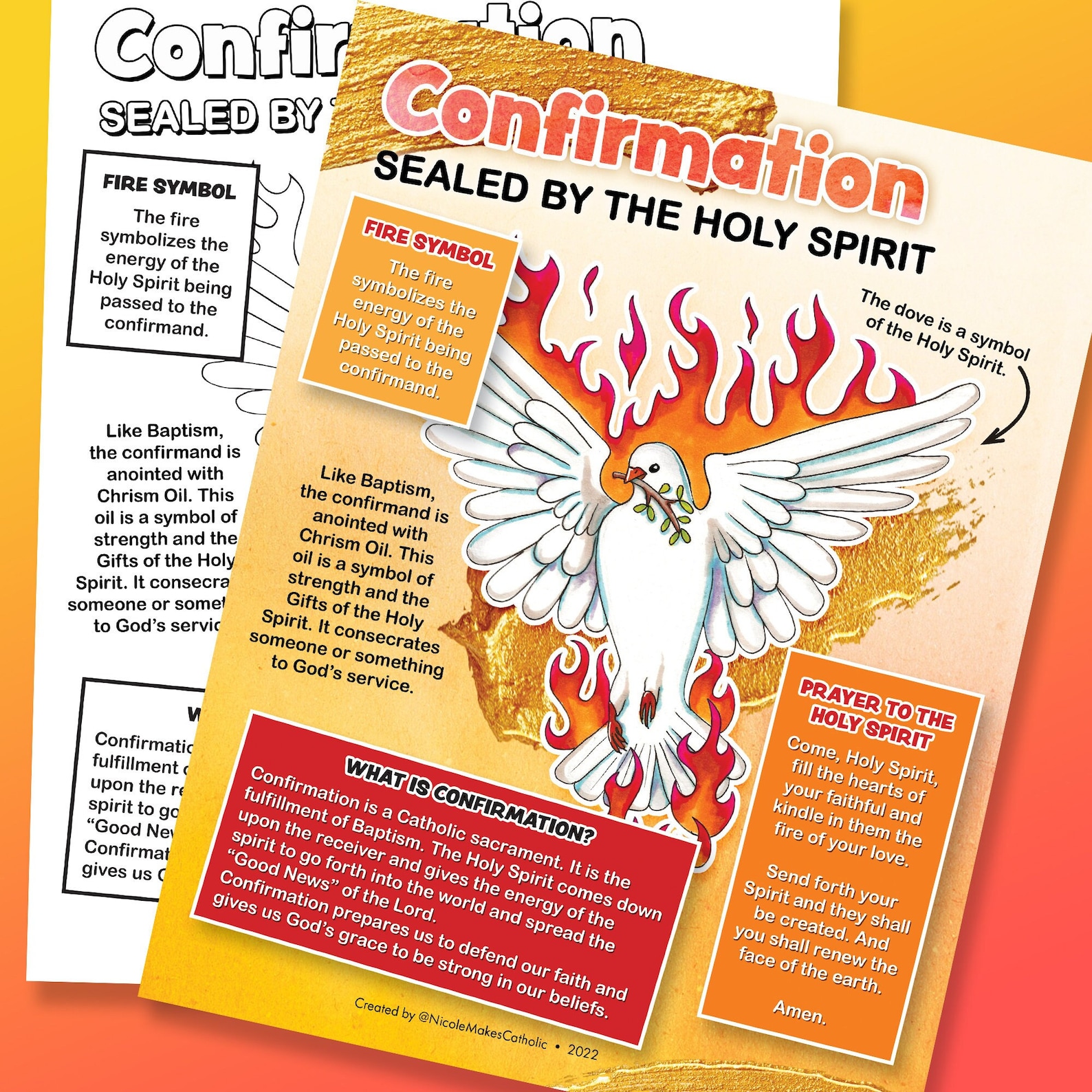 Printable Confirmation Full Color Fact Sheet | Digital Download - Etsy