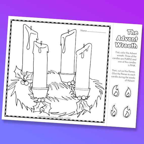 Advent Wreath Coloring Pages [2025]