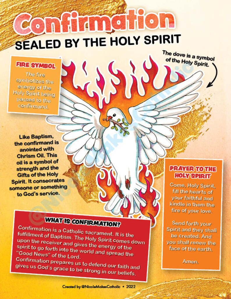 Printable Confirmation Full Color Fact Sheet | Digital Download - Etsy