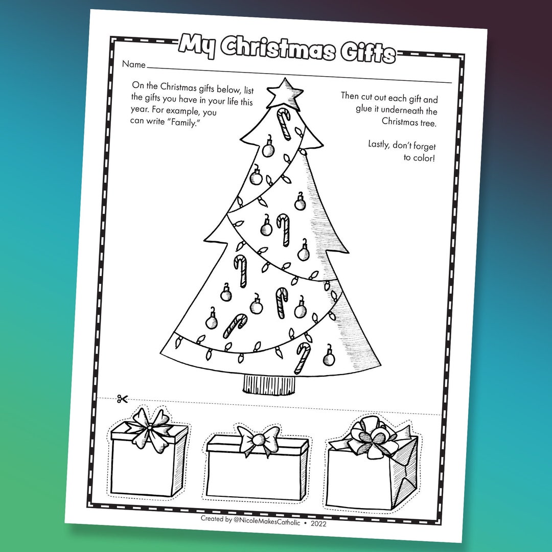 Printable Christmas Gift Worksheet | Digital Download - Etsy