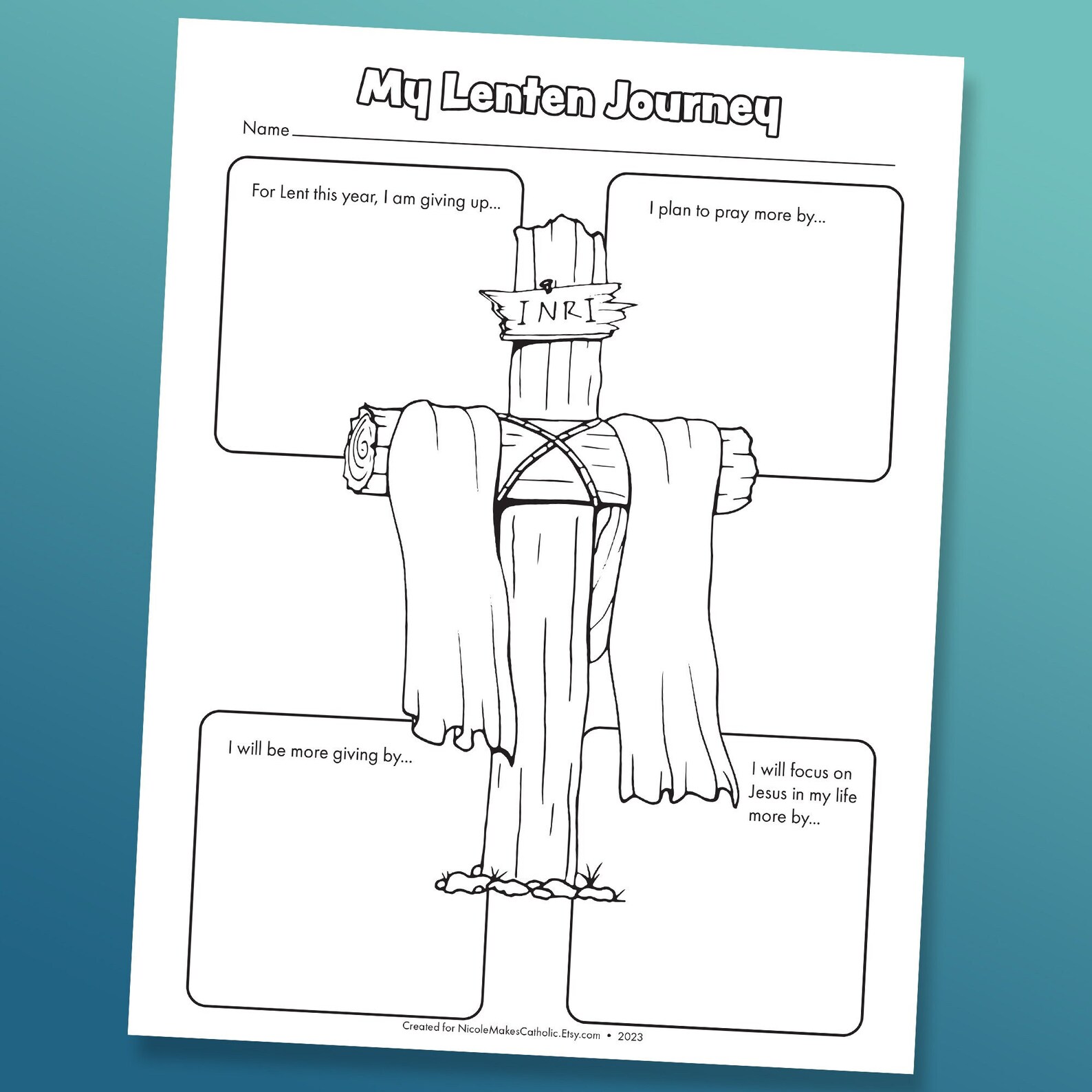 Printable Lent Journey Worksheet | Digital Download - Etsy