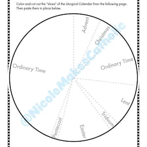 Printable Liturgical Calendar Worksheet | Digital Download - Etsy