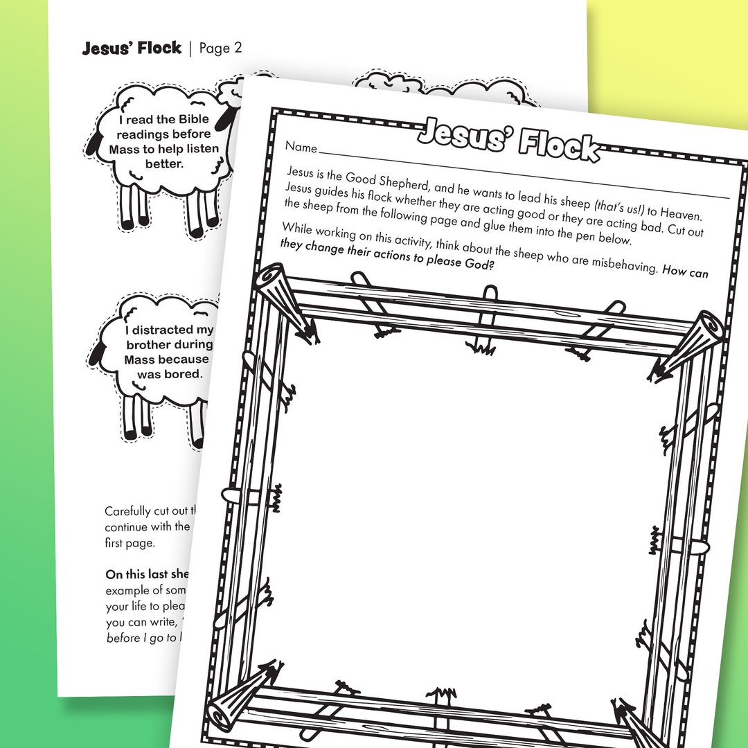 Printable Jesus' Flock Worksheet | Digital Download - Etsy