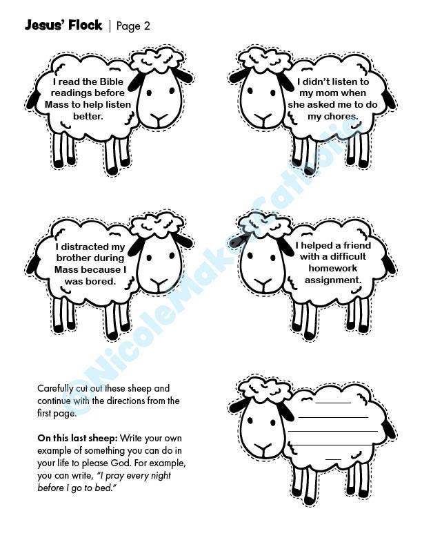 Printable Jesus' Flock Worksheet Digital Download - Etsy