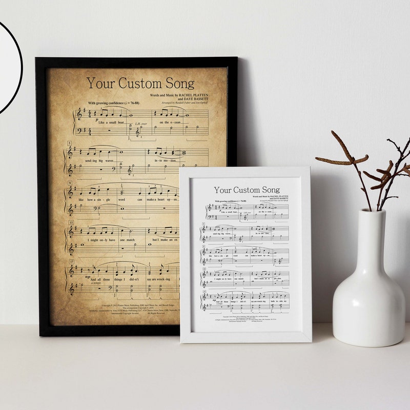 Custom Printed Sheet Music - Etsy