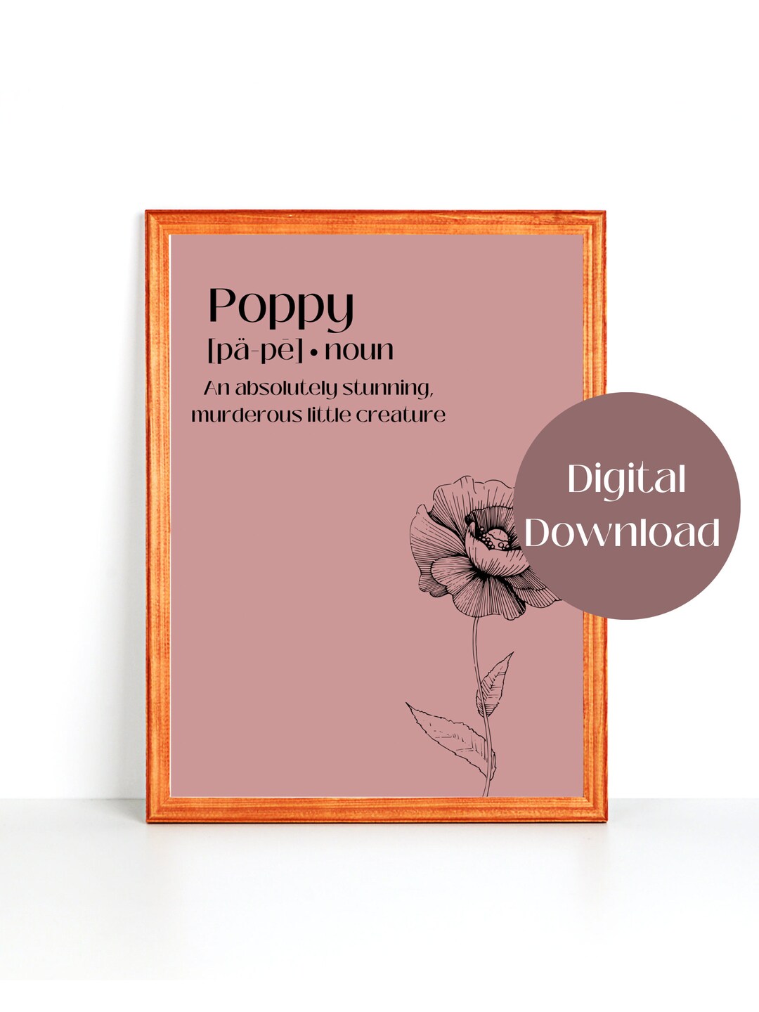 Poppy Art Print Poppy Digital Download FBAA Digital Art FBAA Art Print ...