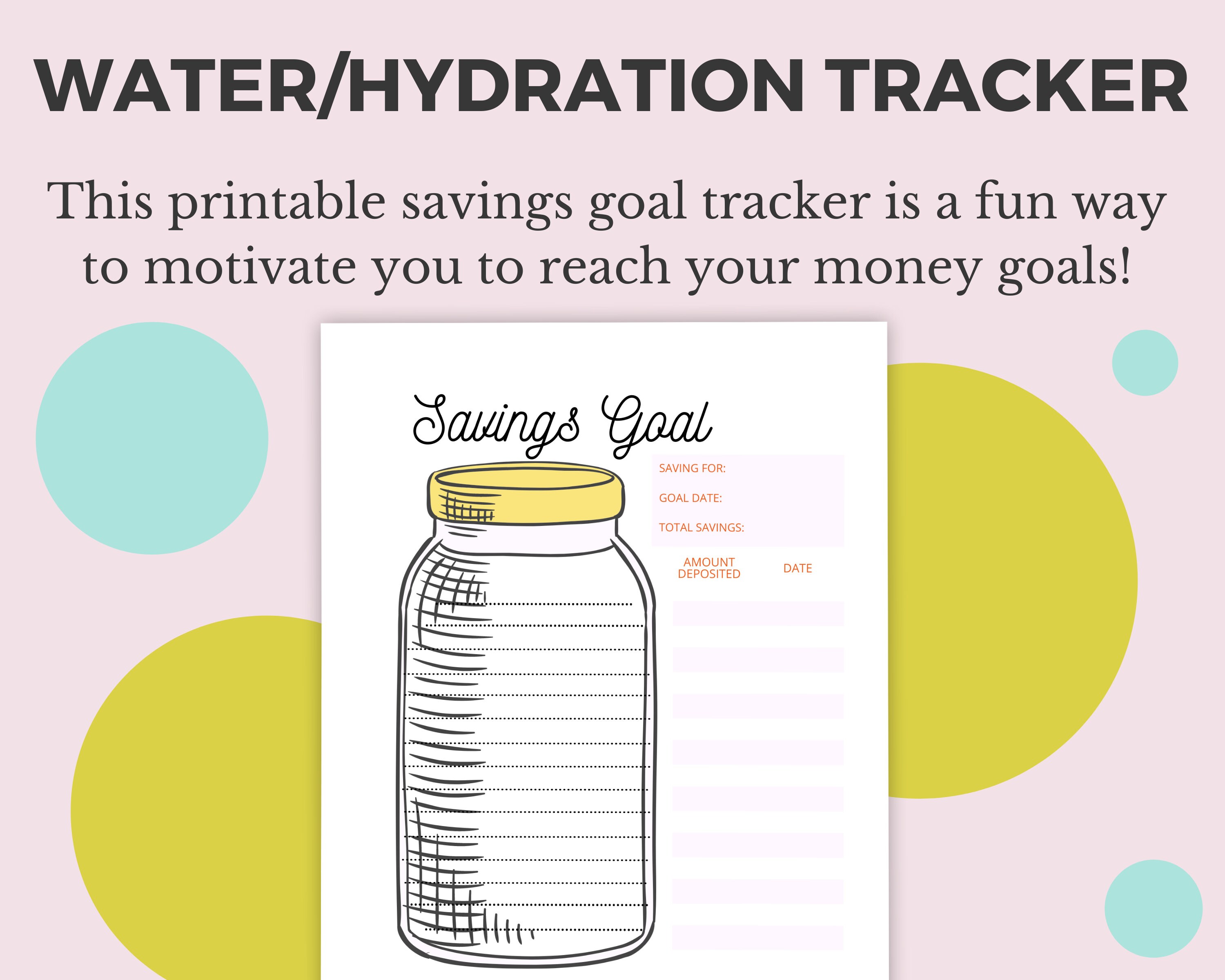 Savings Goal Tracker Printable - Etsy