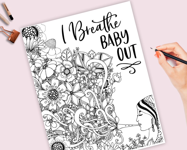 Birth Affirmation Coloring Pages | Pregnancy Coloring Pages - Etsy
