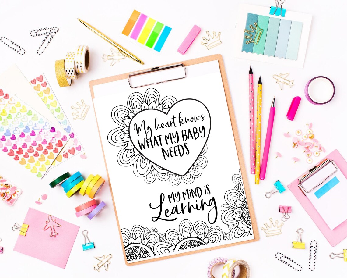 Birth Affirmation Coloring Pages | Pregnancy Coloring Pages - Etsy