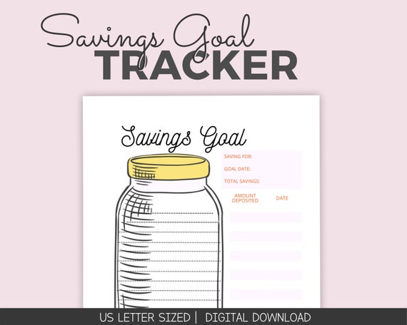 Savings Goal Tracker Printable - Etsy