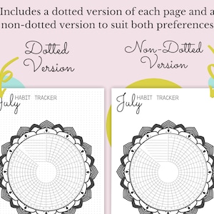 Mandala Monthly Habit Trackers - Etsy