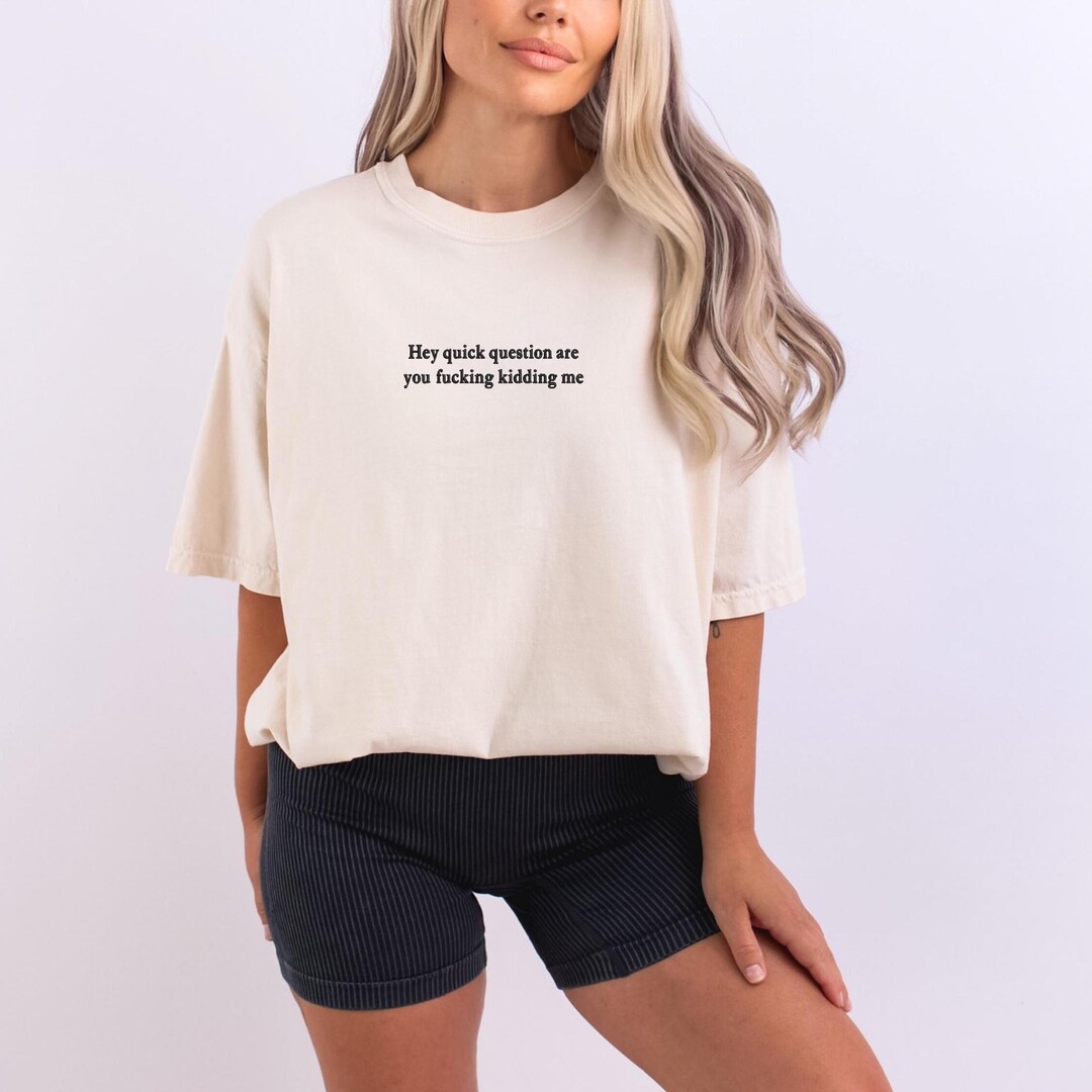 Embroidered Sarcastic Comfort Colors T-shirt: Funny Meme Shirt - Etsy