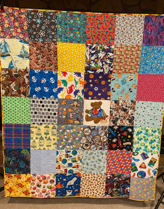 I Spy Novelty Quilt Throw Size Eye-spy Quilt Novelty - Etsy