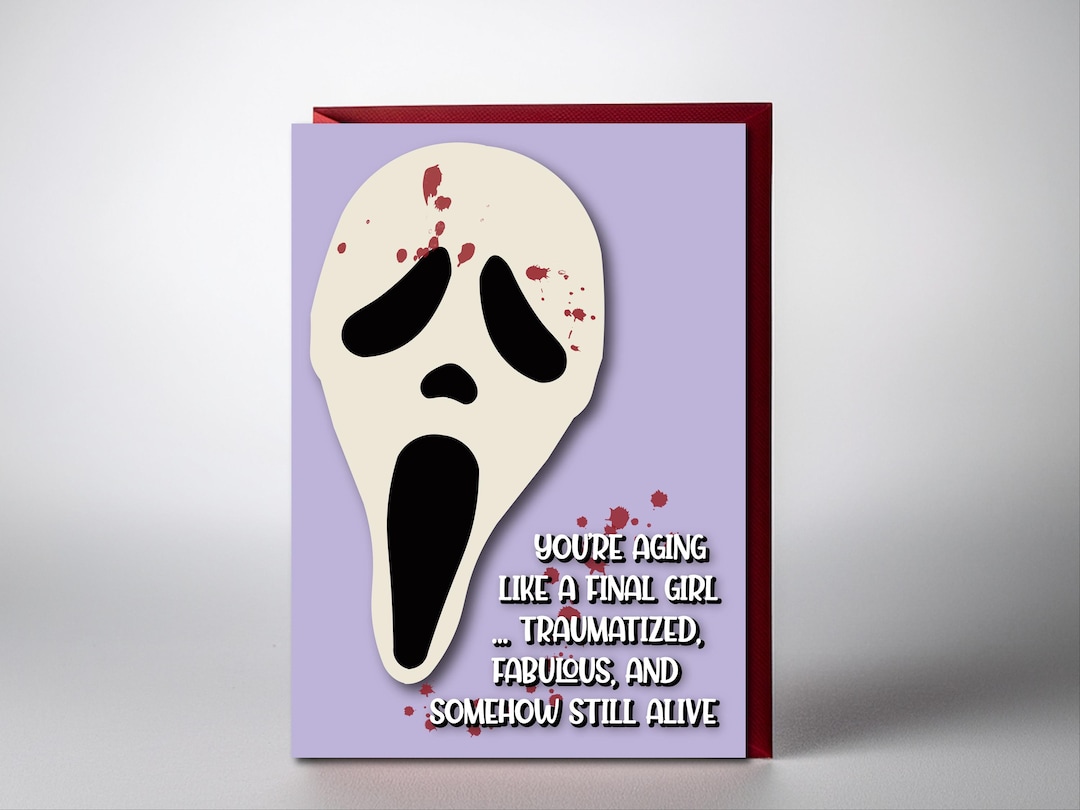 Ghostface Scream Birthday Card: Horror Movie Fan Gift (digital Download ...
