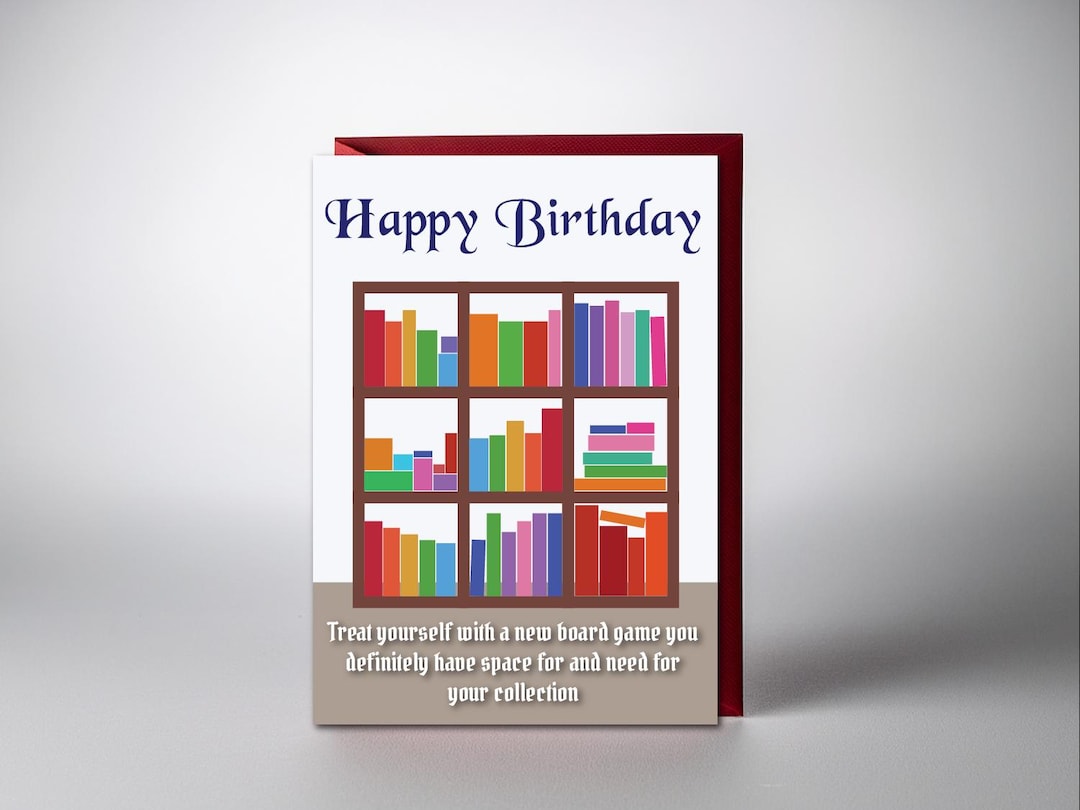 Birthday Card - Board Game Addict | Digital Download, Printable Card ...